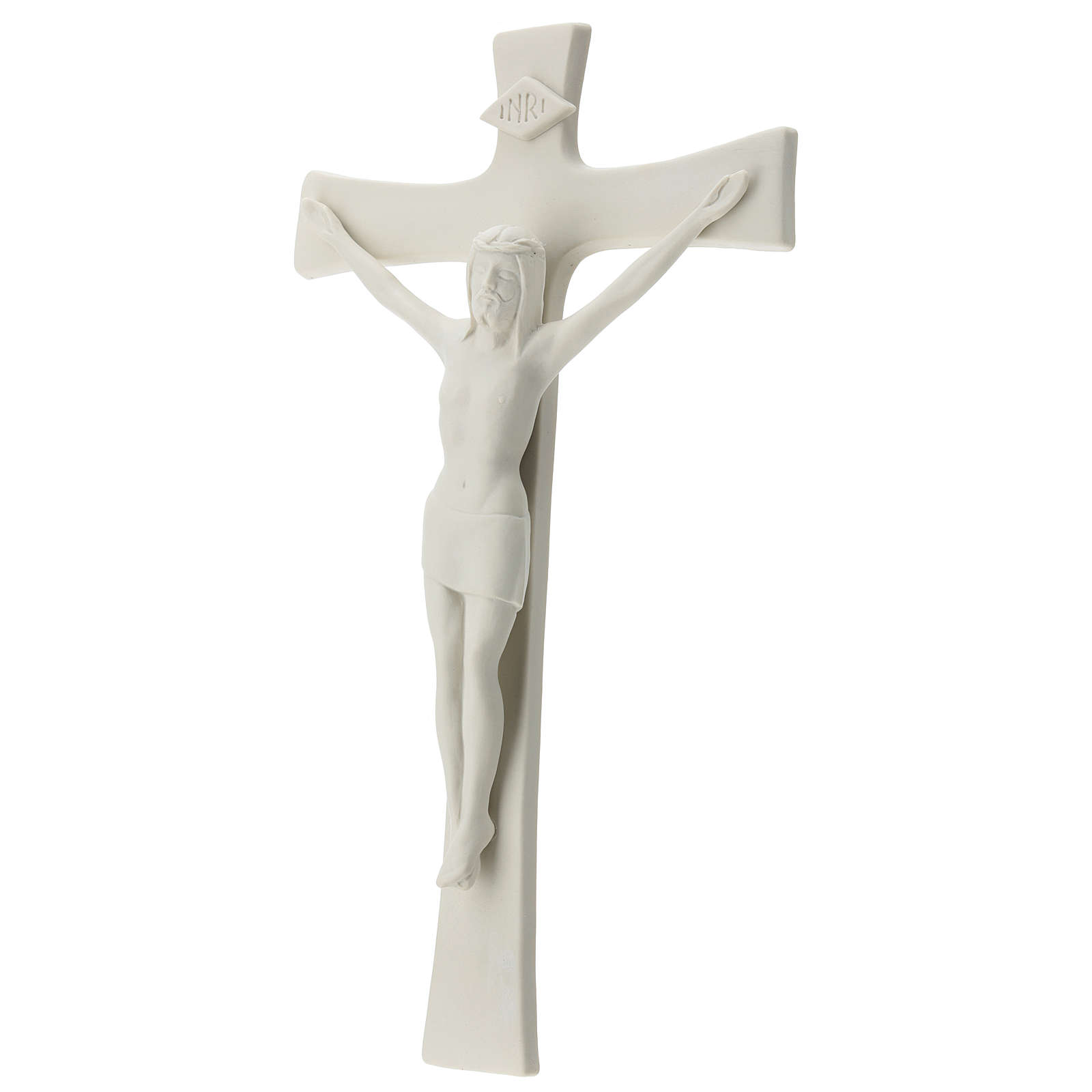 White porcelain crucifix 14 in | online sales on HOLYART.com