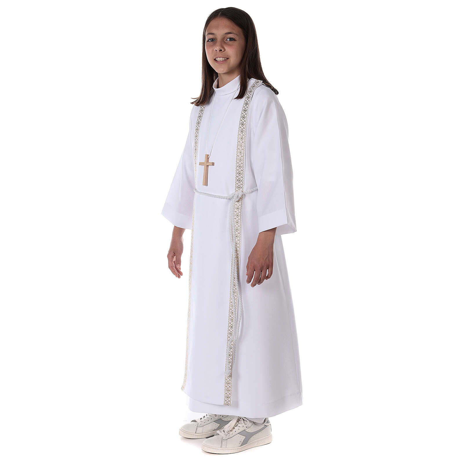 First communion alb scapular thin golden edges | online sales on ...