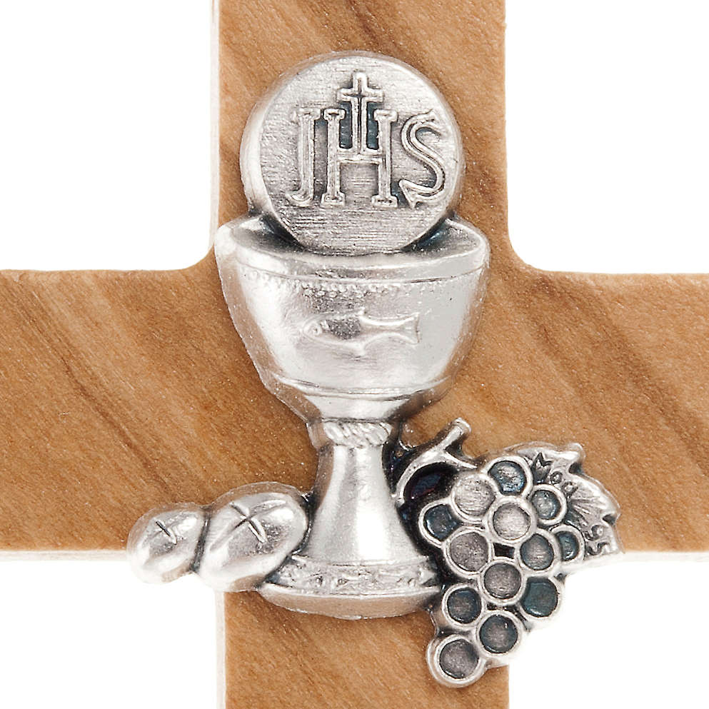 Cross first communion in olive wood. | online sales on HOLYART.com