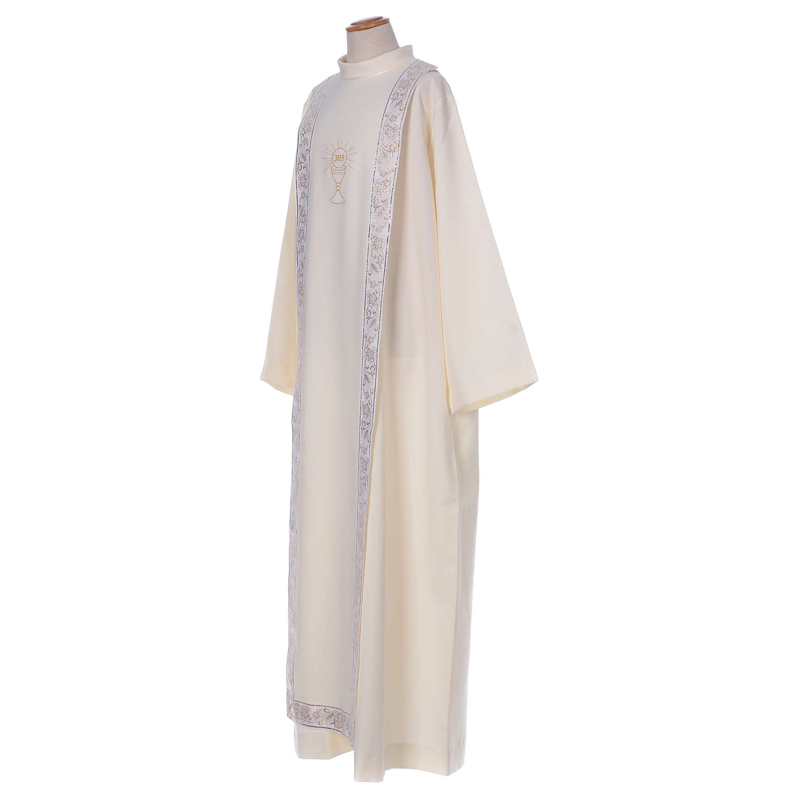 Communion tunic with chalice embroidery and scapular edged | online ...