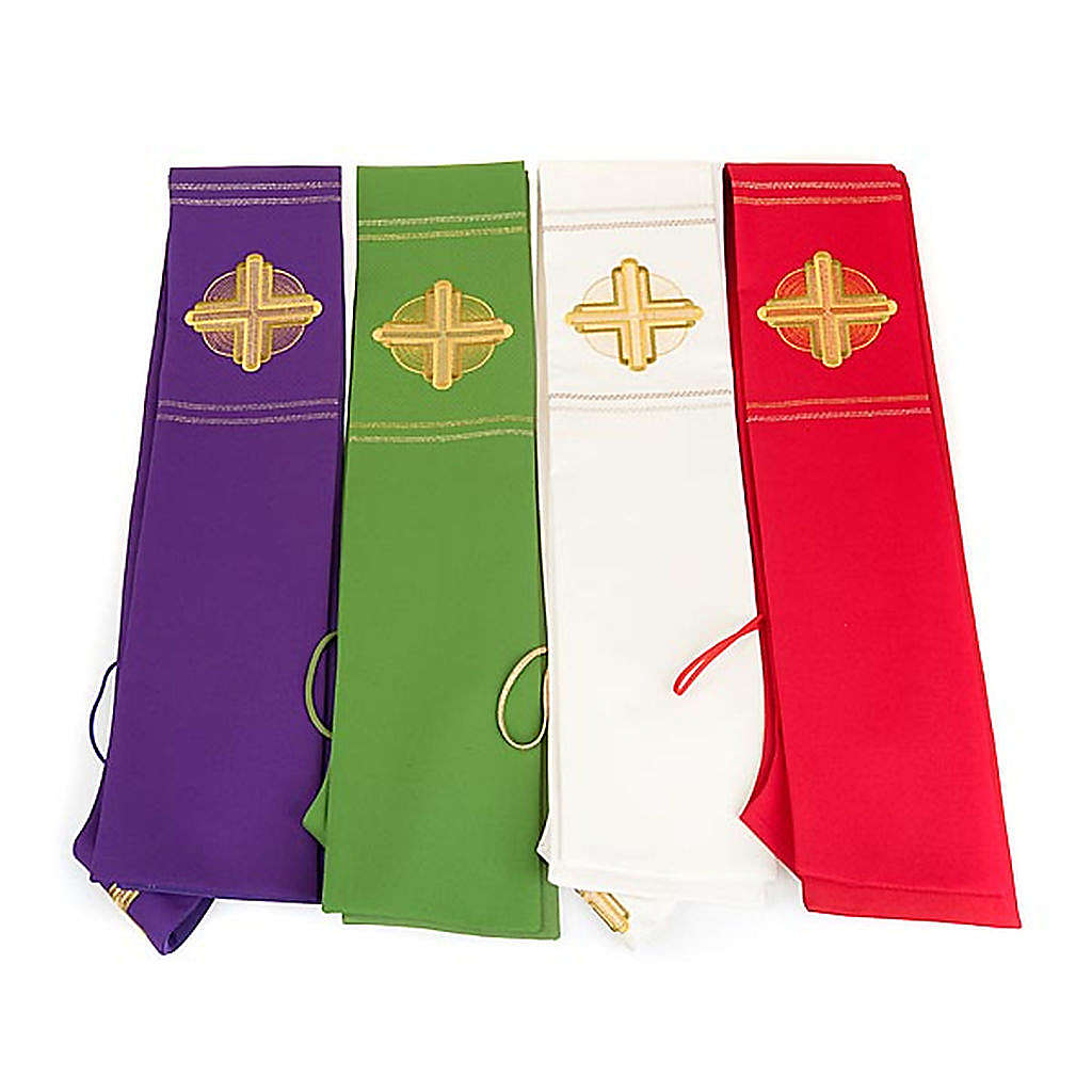 Estola litúrgica con cruz coloreada | venta online en HOLYART