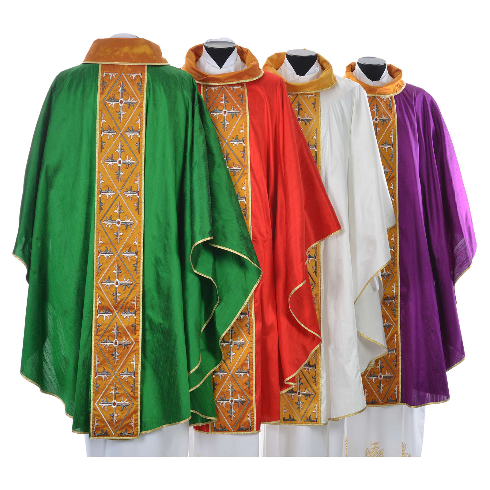 Catholic Priest Chasuble In 100 Silk With Cross Design Online Sales 