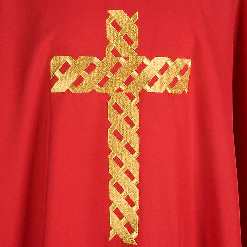 Liturgical chasuble golden cross embroidery | online sales on HOLYART.co.uk