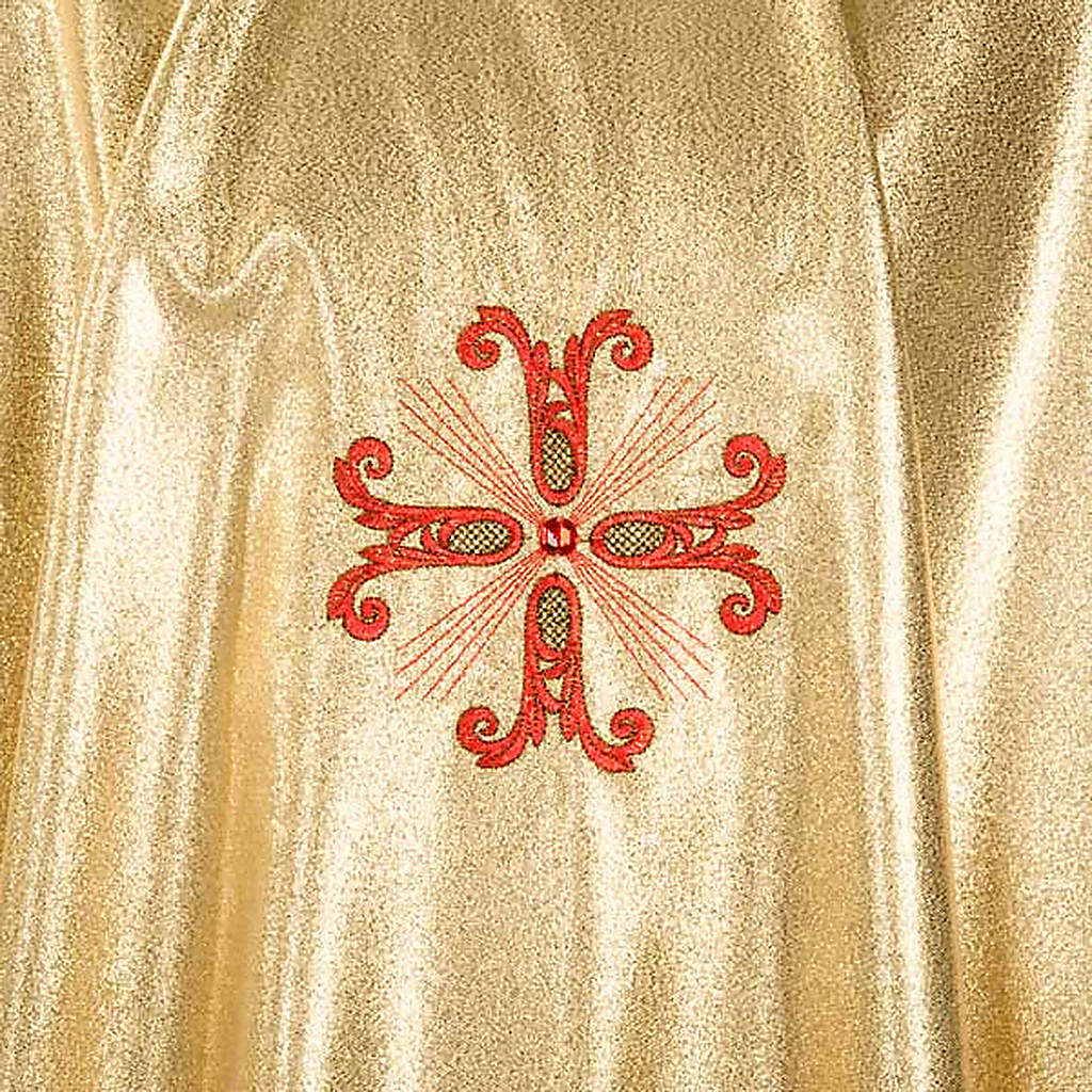 Liturgical vestment, gold with red and green crosses | online sales on ...