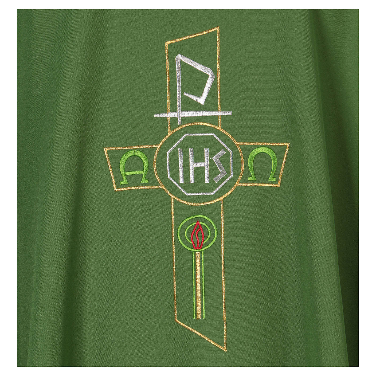 Chasuble liturgique croix stylisée IHS Alpha Oméga | vente en ligne sur ...