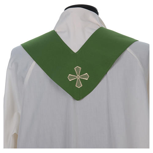 Monastic Chasuble in 100% polyester with inserts of fabric and ...