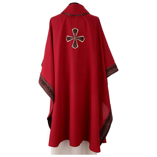 Monastic Chasuble in 100% polyester with inserts of fabric and ...