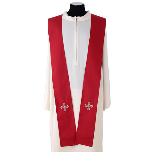 Monastic Chasuble in 100% polyester with inserts of fabric and ...
