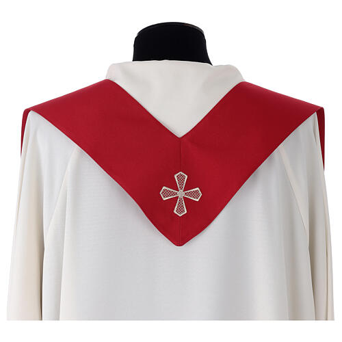 Monastic Chasuble in 100% polyester with inserts of fabric and ...