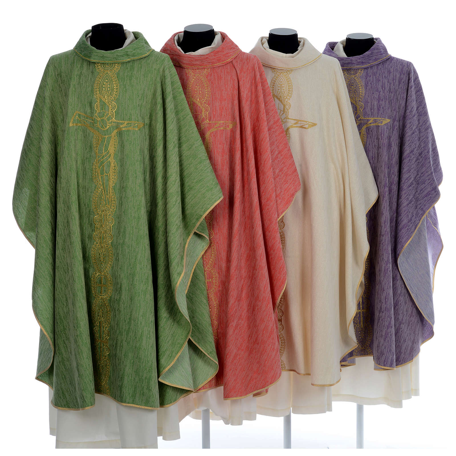Priest Chasuble embroidered with large cross design | online sales on ...