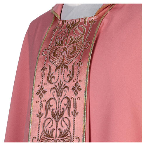 Pink chasuble with frontal orphrey | online sales on HOLYART.co.uk