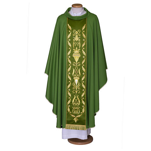 Chasuble in pure wool with embroidered satin gallon Gamma | online ...