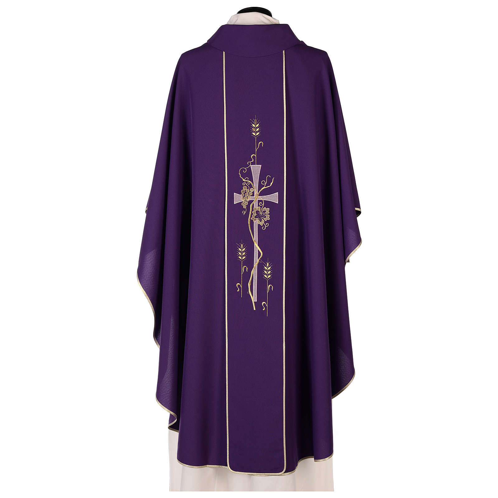 Kasel aus Polyester mit Mittelstab und Kreuz | Online Verfauf auf HOLYART