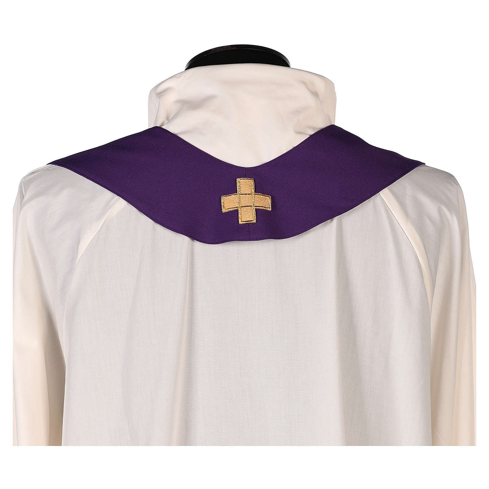 Kasel aus Polyester mit Mittelstab und Kreuz | Online Verfauf auf HOLYART