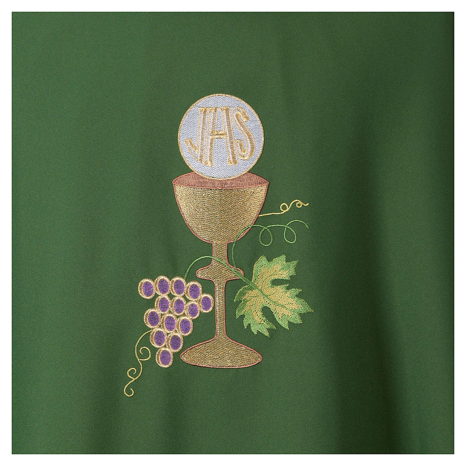 Chasuble liturgique avec grappe de raisin, calice et hostie | vente en ...