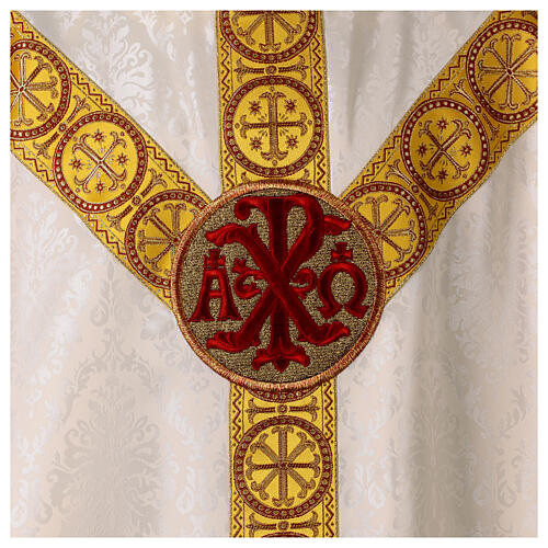 Semi-gothic chasuble with Christ monograms | online sales on HOLYART.com