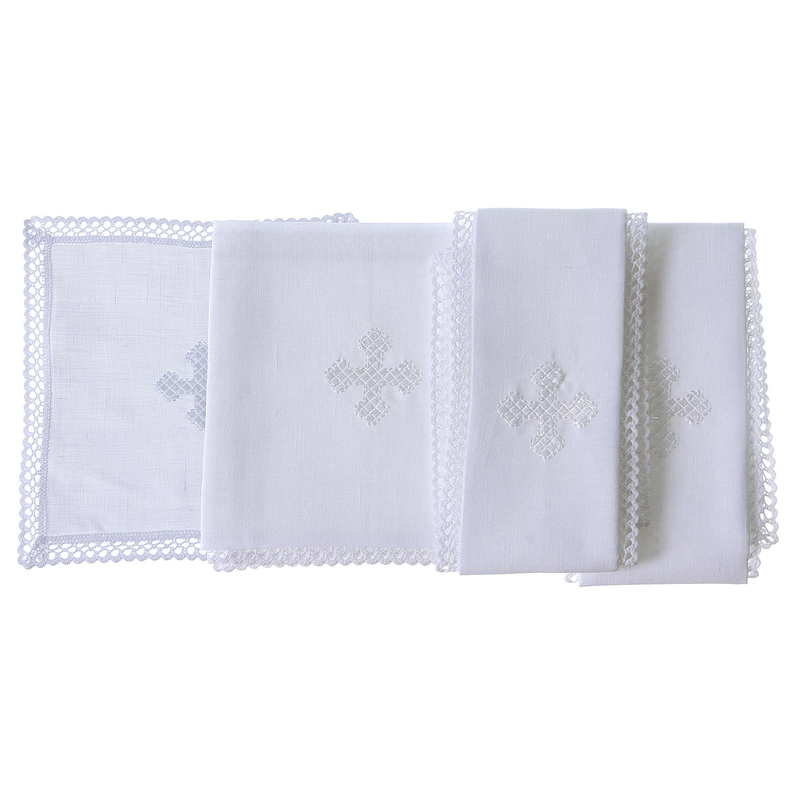 Altar linens with white cross | online sales on HOLYART.co.uk
