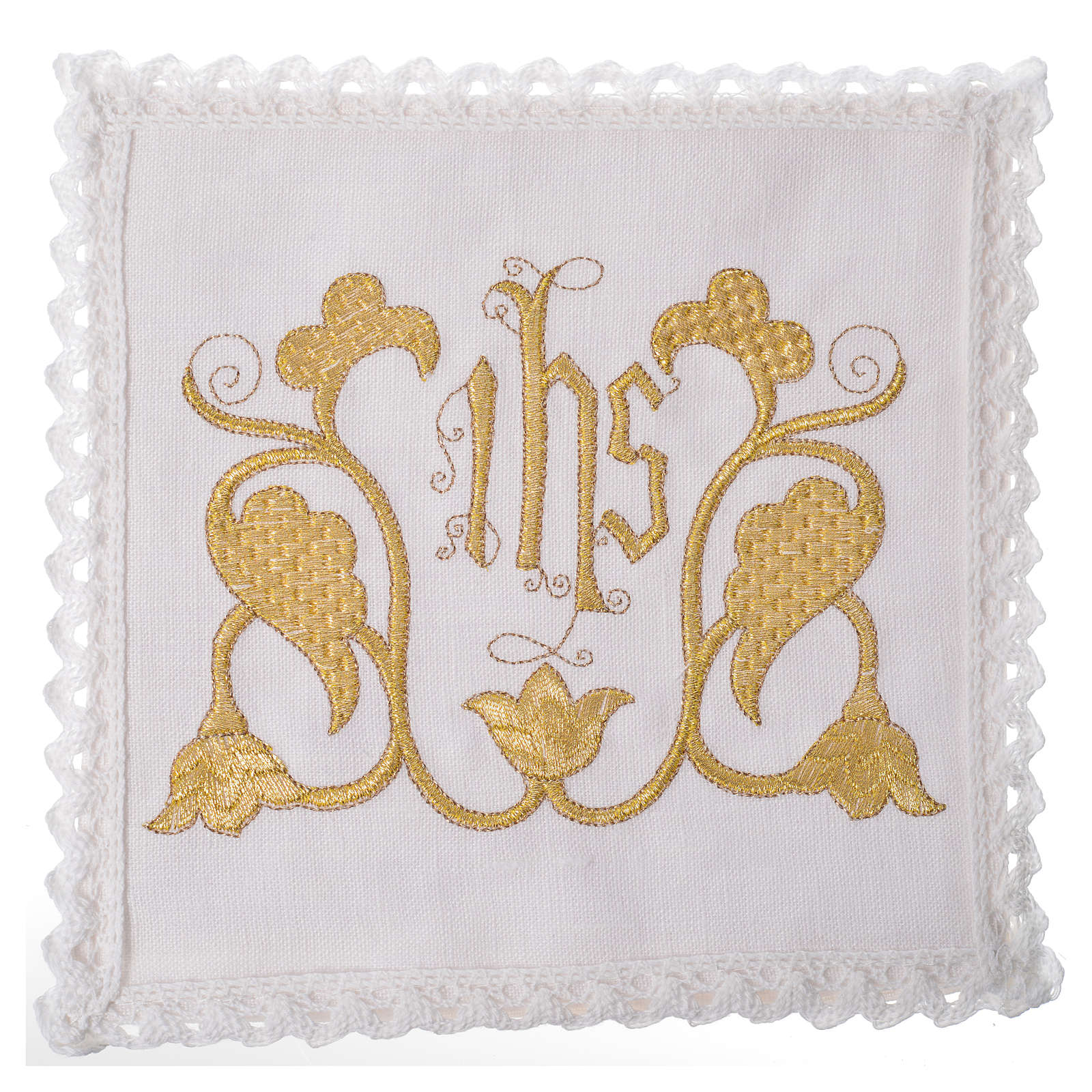 Altar linens set, 100% linen, IHS and decorations | online sales on ...