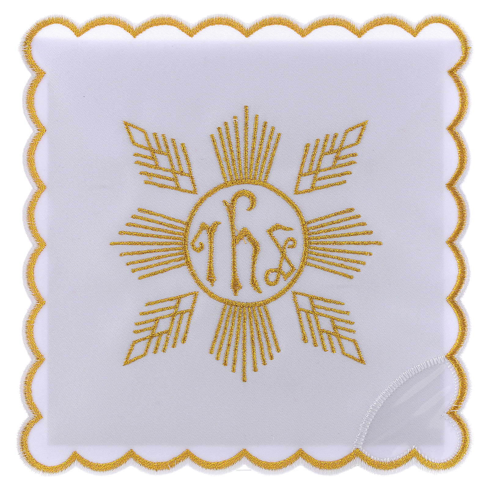 Altar linen golden embroideries geometrical figures & JHS symbol ...