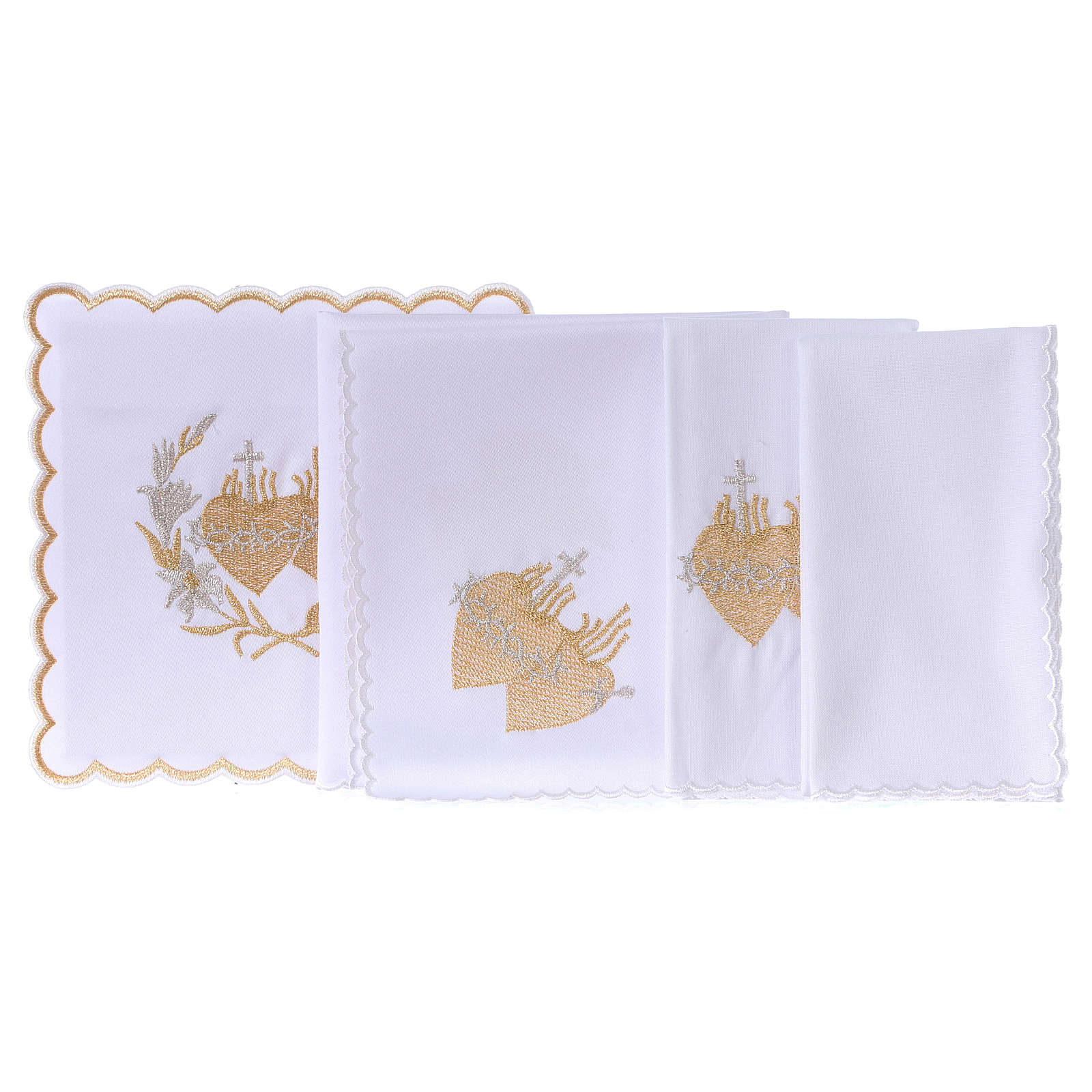 Altar linen flowers and Sacred Heart of Jesus, cotton | online sales on ...
