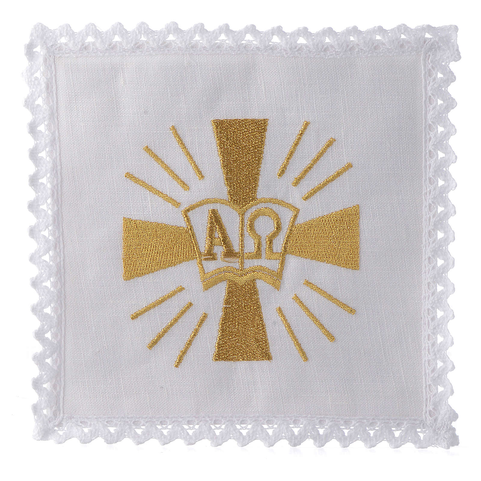 Altar linen set Cross & Alpha Omega symbols | online sales on HOLYART.com