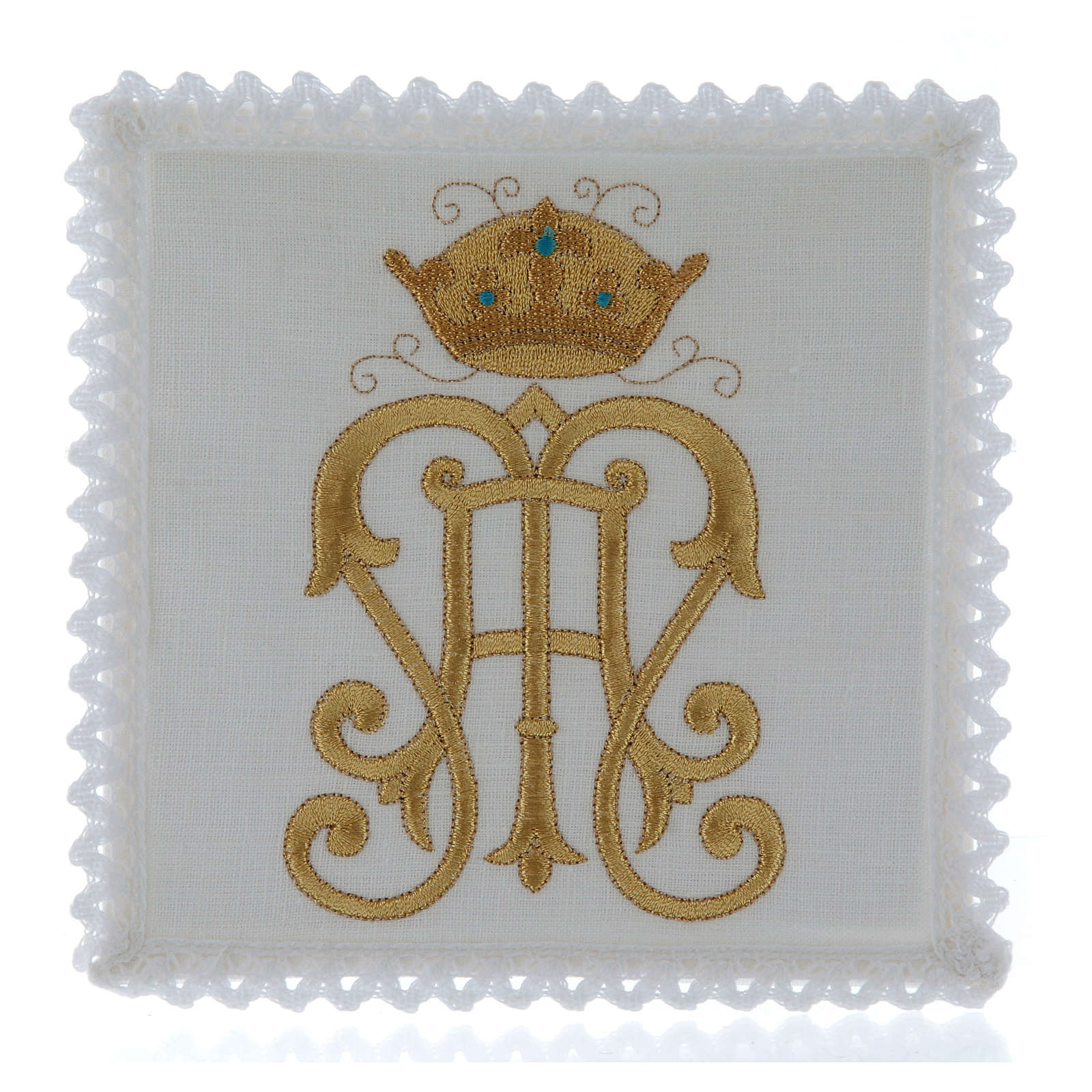 Servicio de altar hilo símbolo JHS dorado con corona | venta online en HOLYART