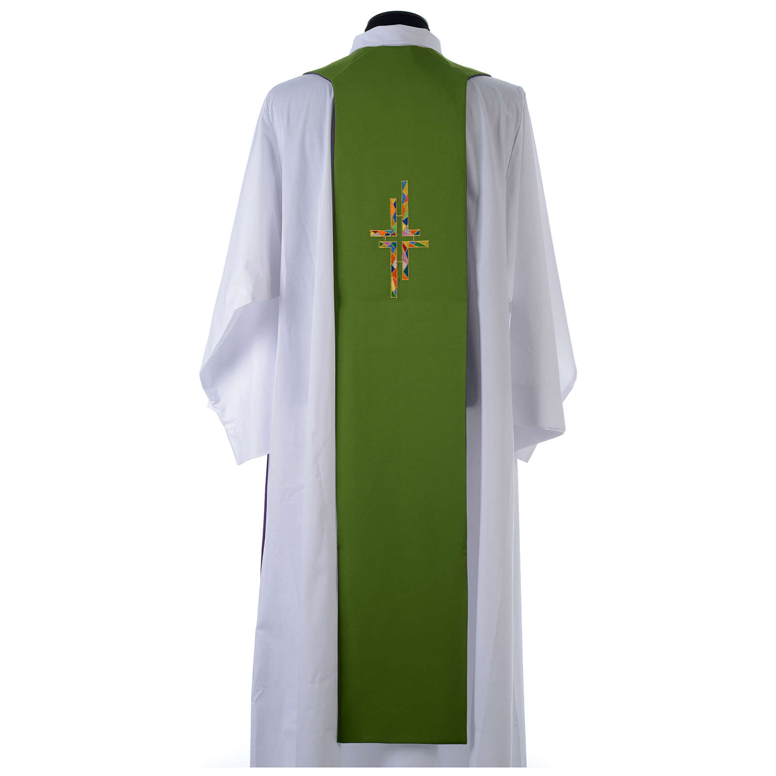 Reversible Overlay Clergy Stole green violet, multicolor | online sales ...