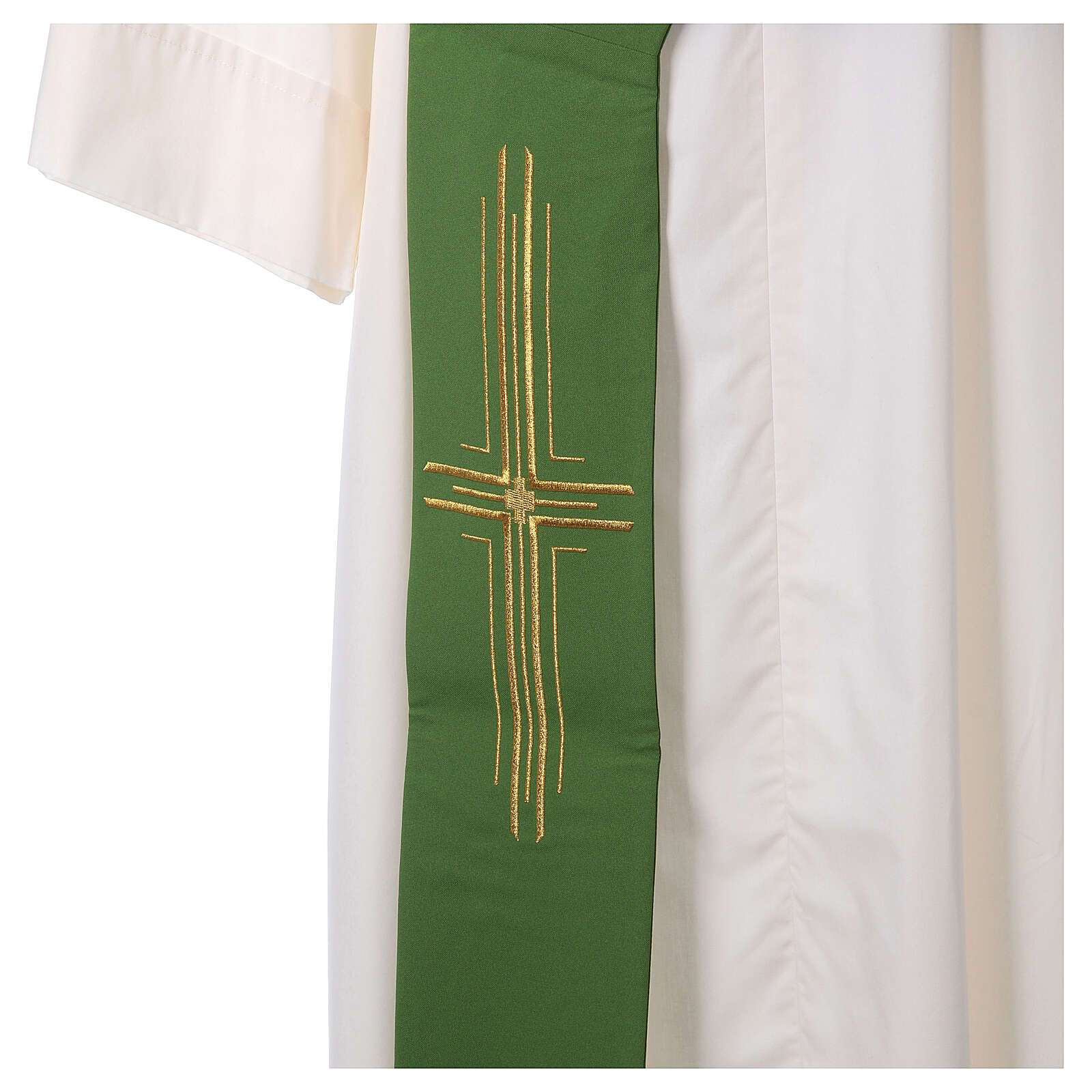 Diaconal stole in polyester with cross | online sales on HOLYART.co.uk