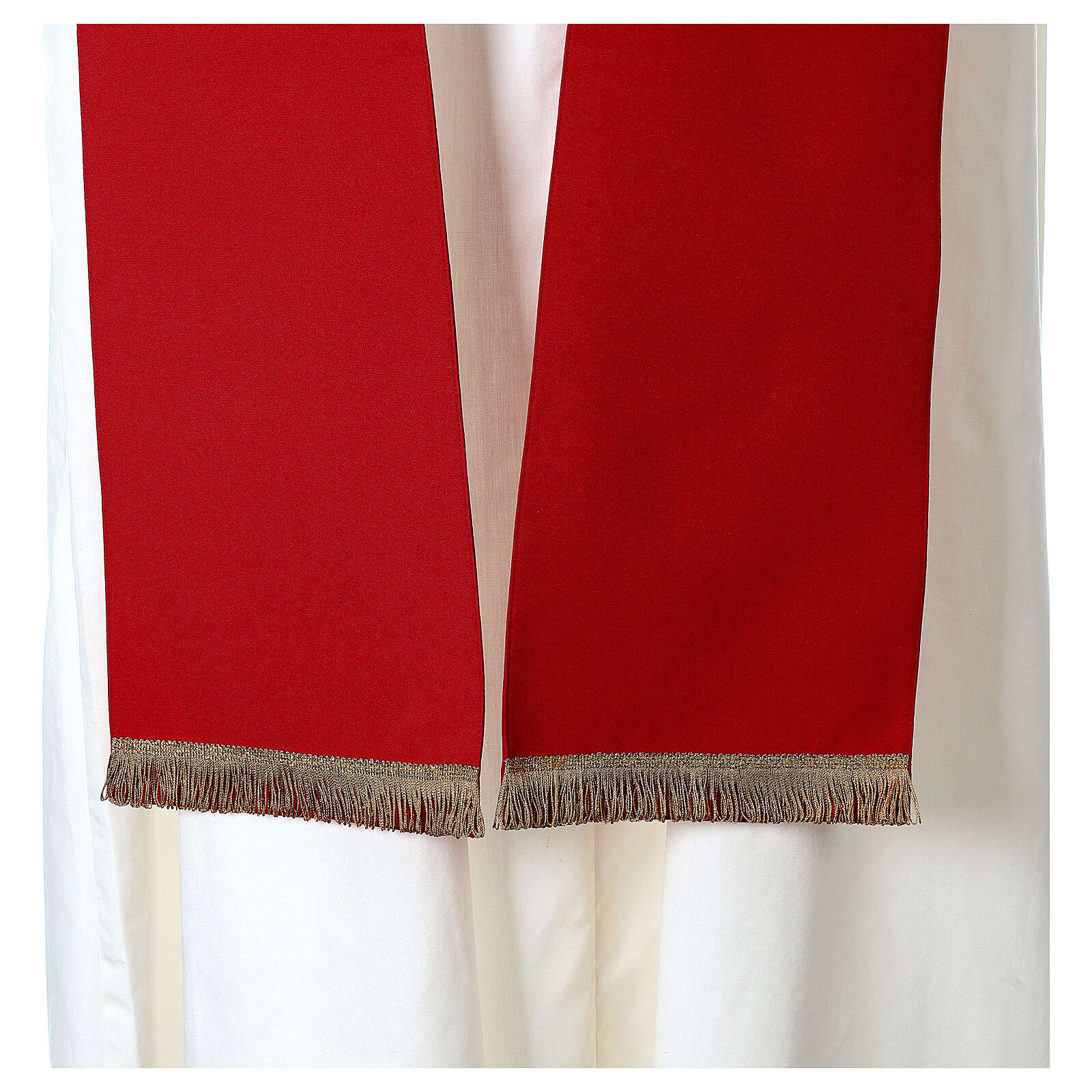 Machine embroidered polyester stole with fringe | online sales on ...
