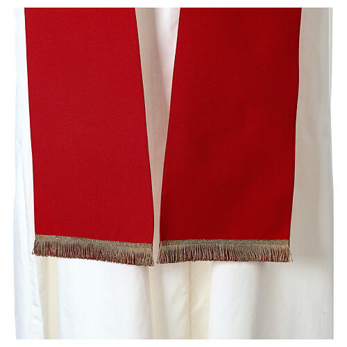 Machine embroidered polyester stole with fringe Gamma | online sales on ...