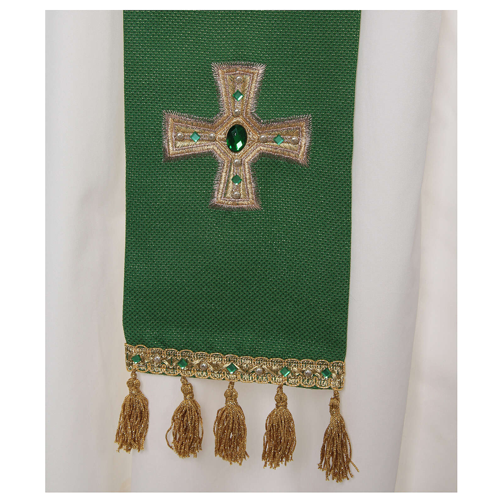Stole with fringes and cross | online sales on HOLYART.com