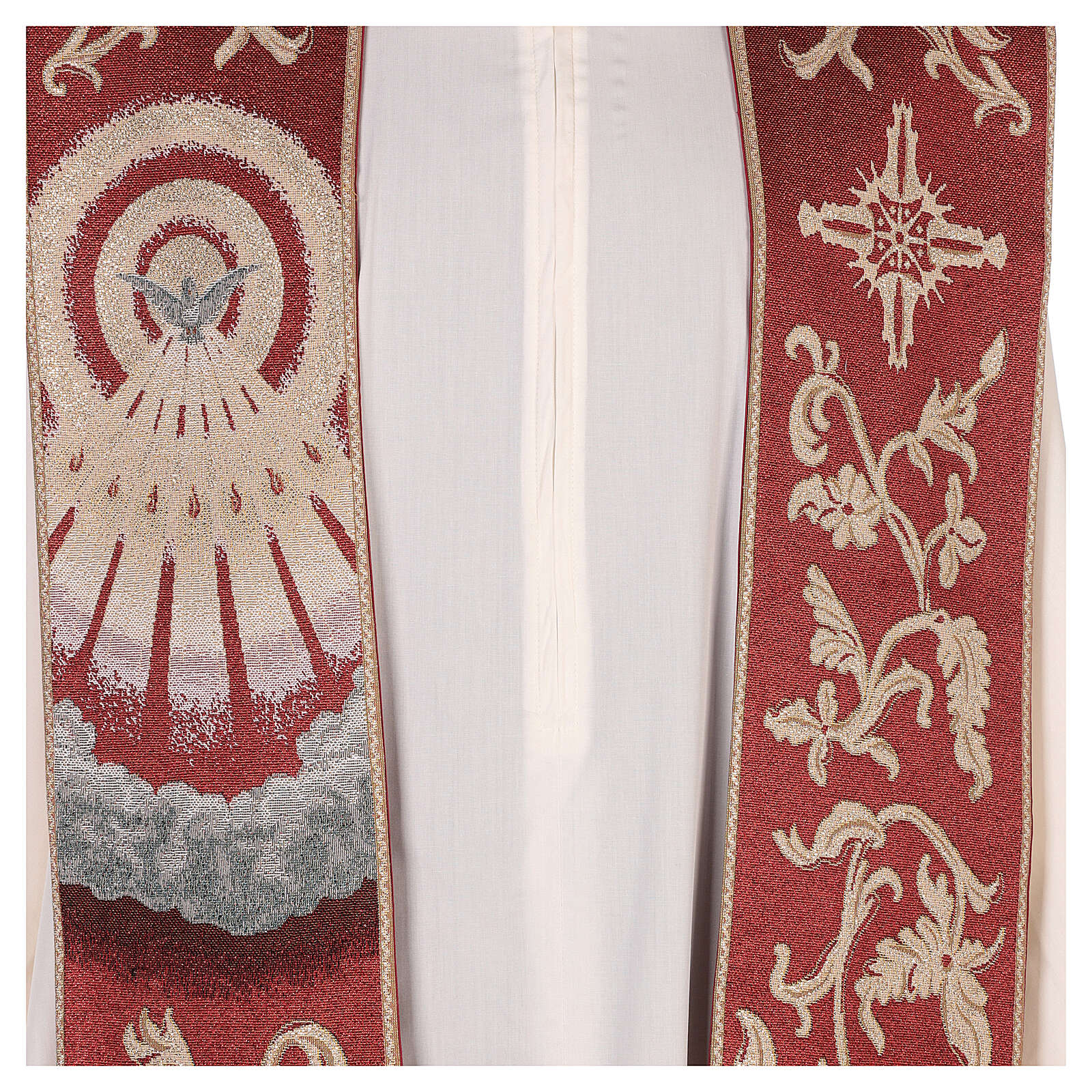 Red Stole with Holy Spirit and gold thread decorations | online sales ...