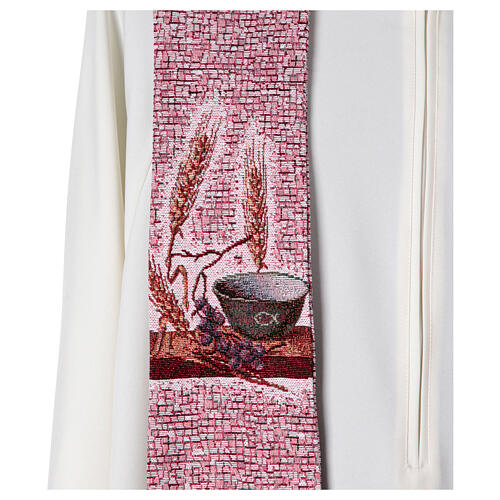 Stole Eucharistic symbols background 4 liturgical colors | online sales ...