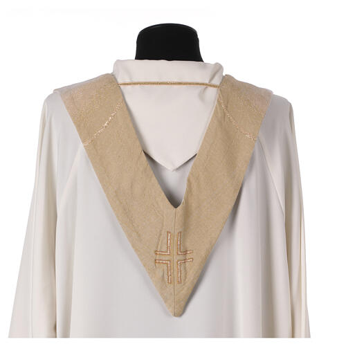 Priestly stole with liturgical symbols bread fishes cross four colors ...
