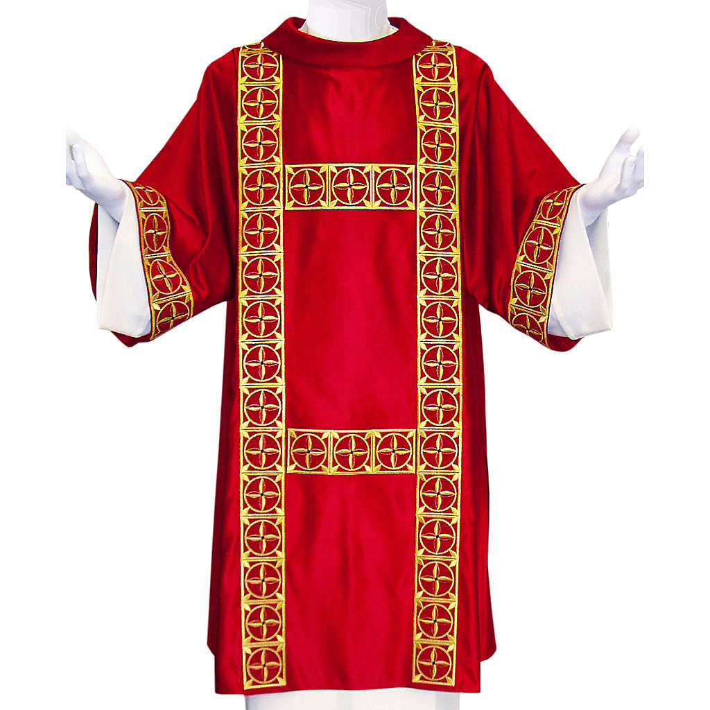 Dalmatic in 100% natural silk | online sales on HOLYART.co.uk