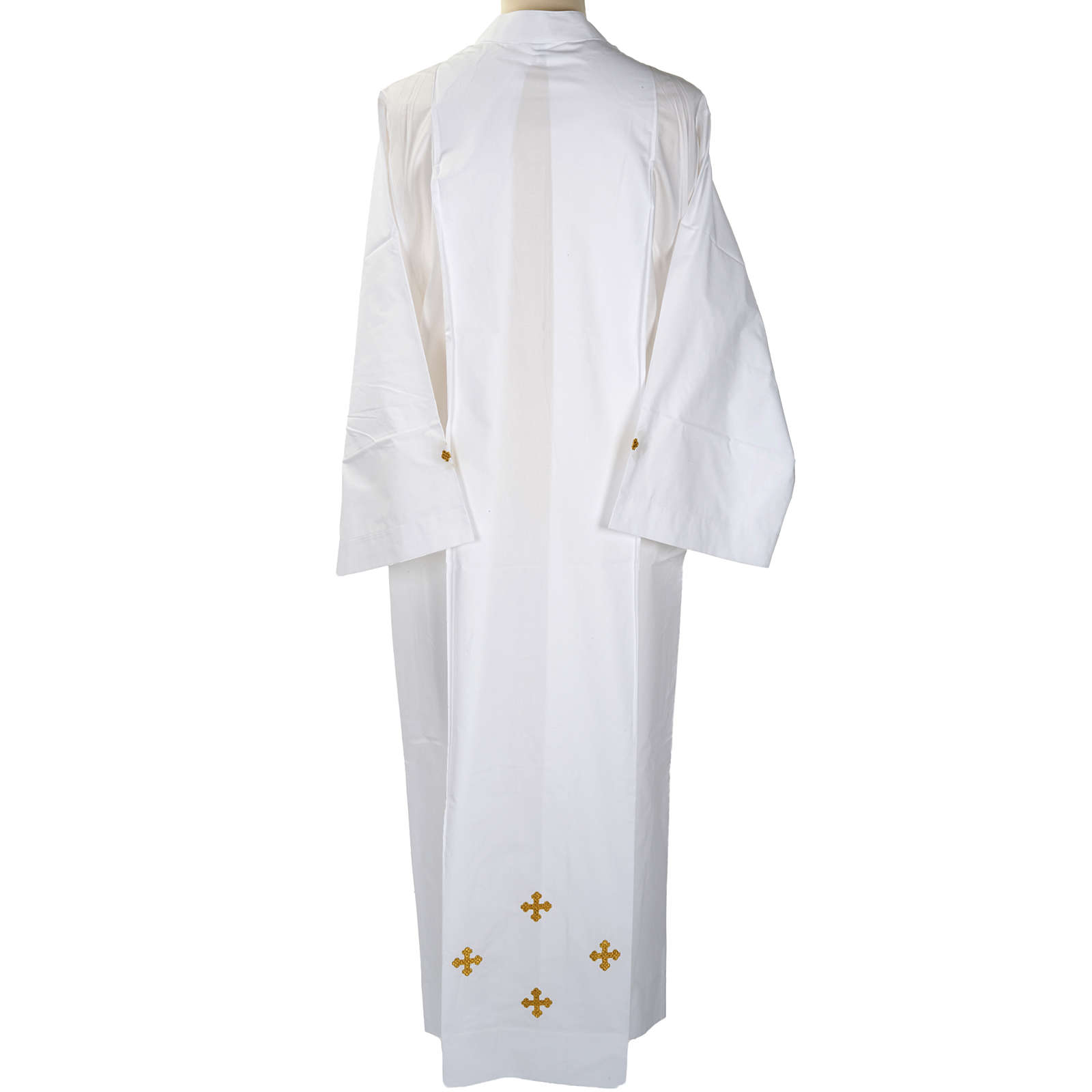 White alb cotton cross motif | online sales on HOLYART.co.uk