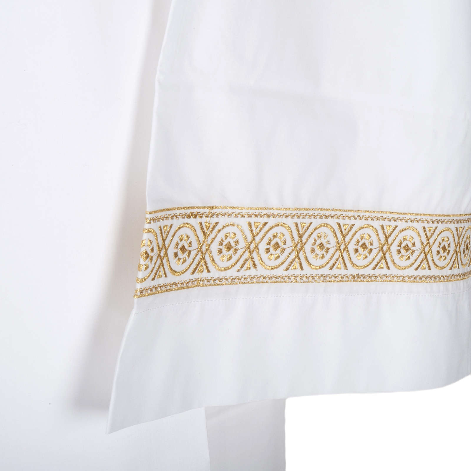 Alb with embroidered decorations, white cotton | online sales on ...