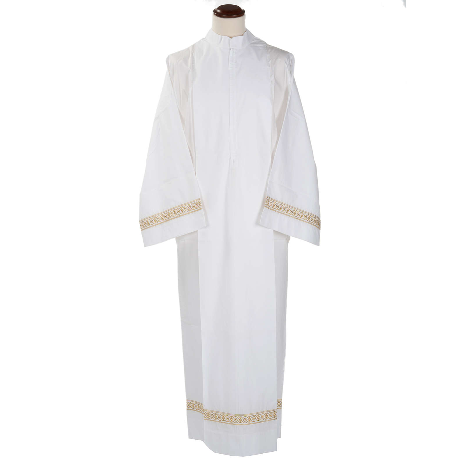 Cotton Alb with embroidered decorations | online sales on HOLYART.com