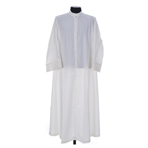 Simple Priest Alb in cotton and polyester, with zipper on | online ...