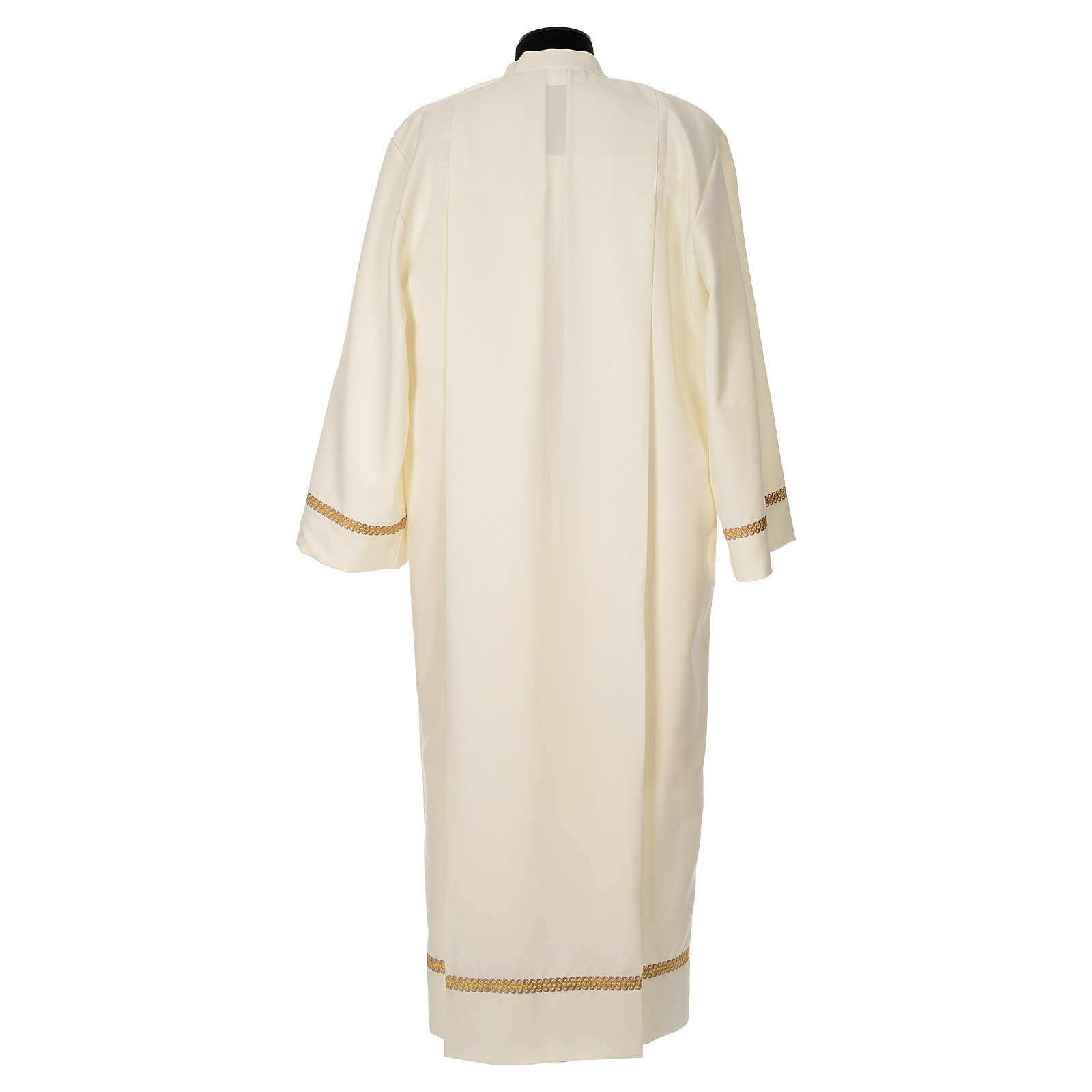 Priest Alb with golden edge in polyester, ivory | online sales on ...