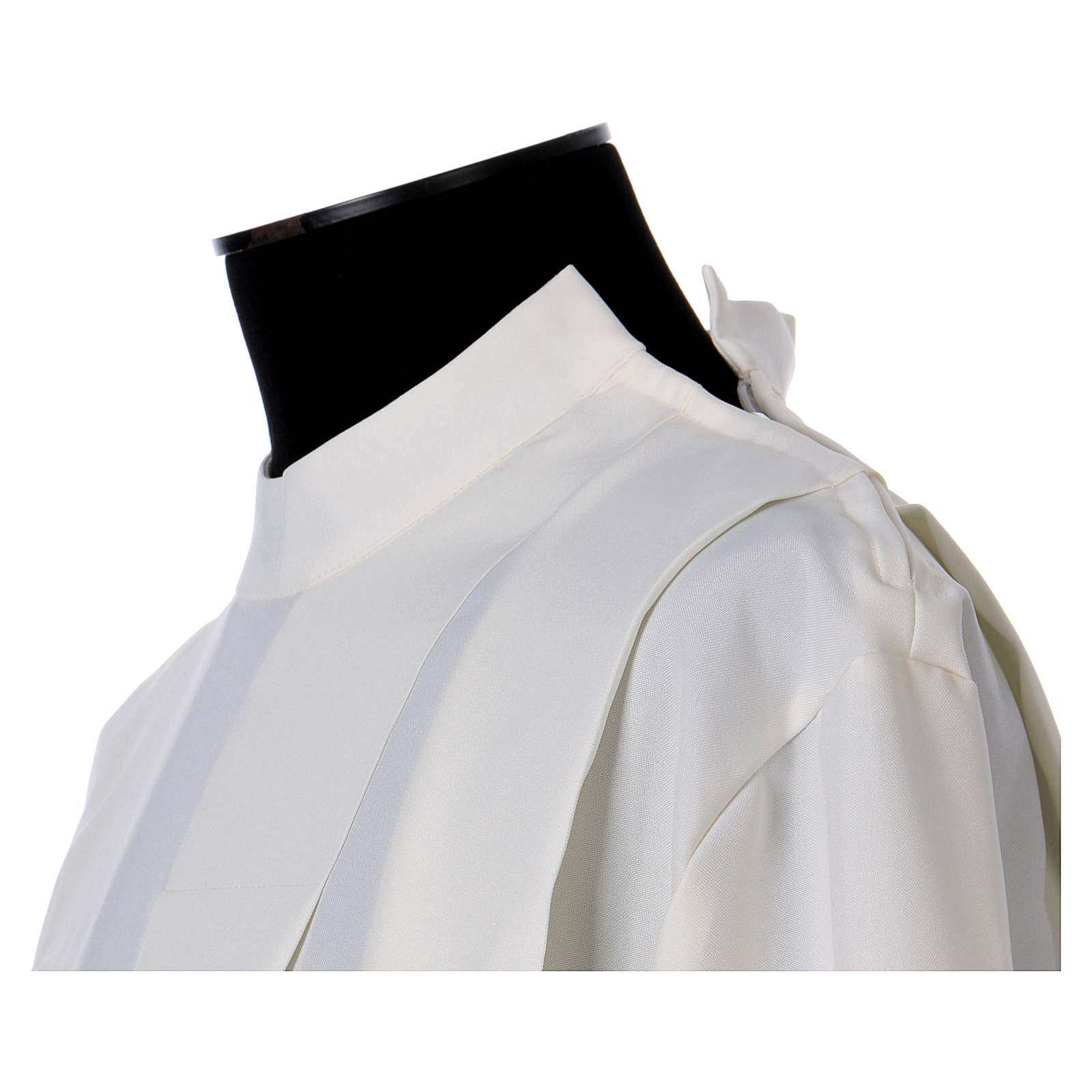 Monastic pleated alb with shoulder zipper cross and wheat in | online ...