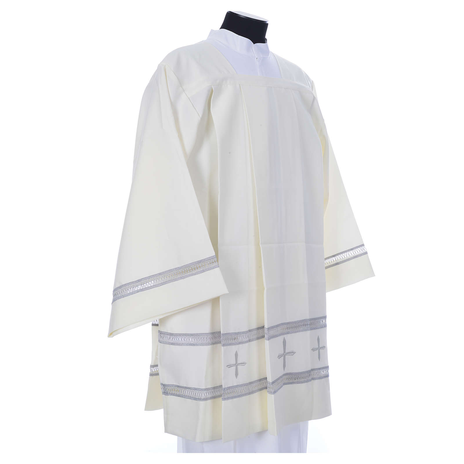 Surplice in polyester, embroidered with gigliuccio hemstitch, ivory ...