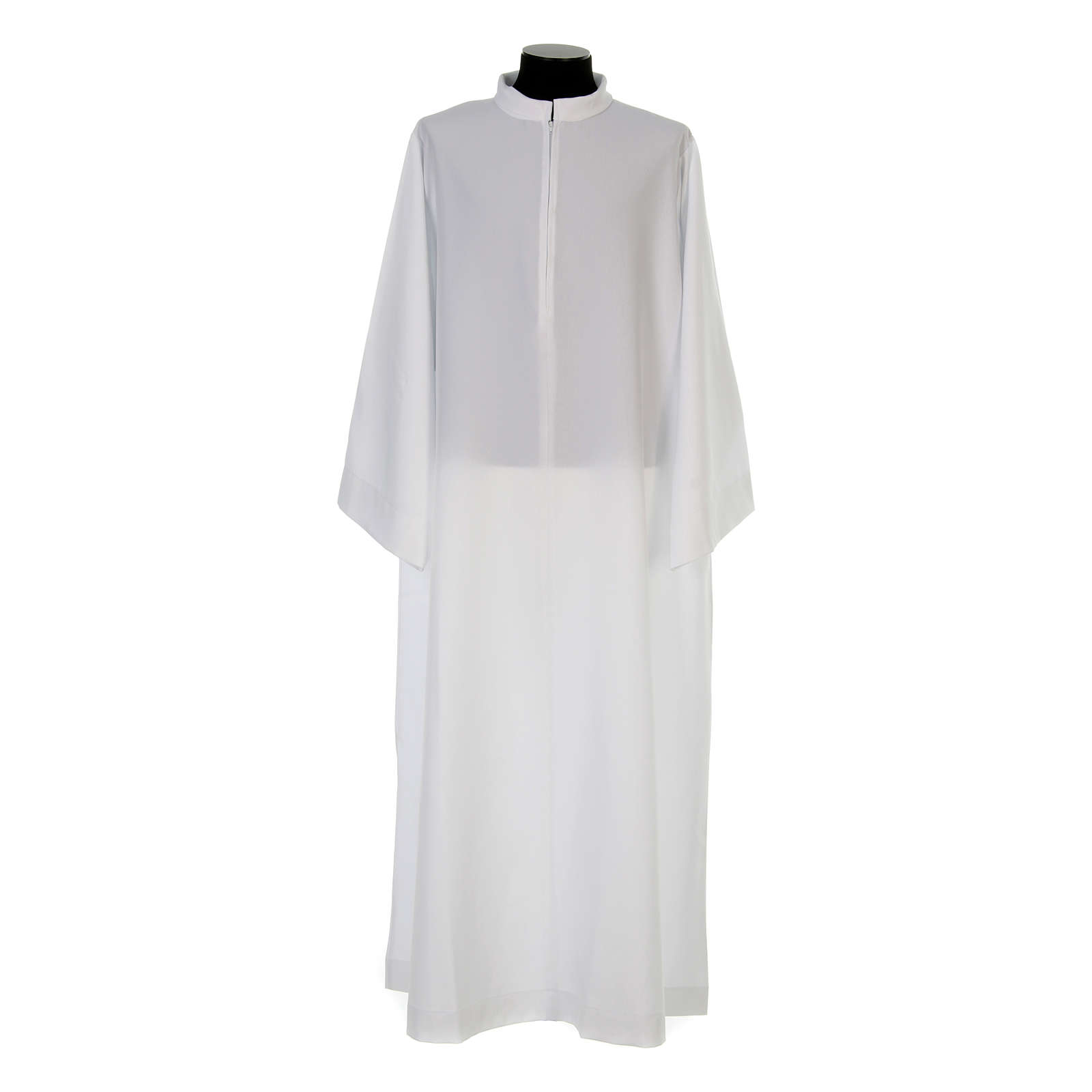 Clergy alb, flared with collar 100% polyester | online sales on HOLYART.com