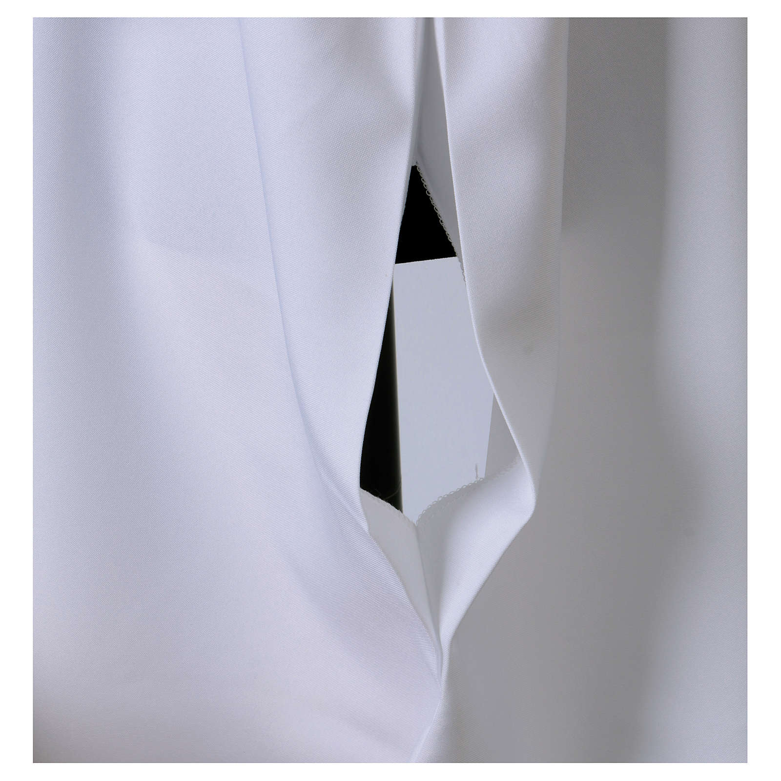 First Communion alb, flared with fake hood in 100% polyester | online ...