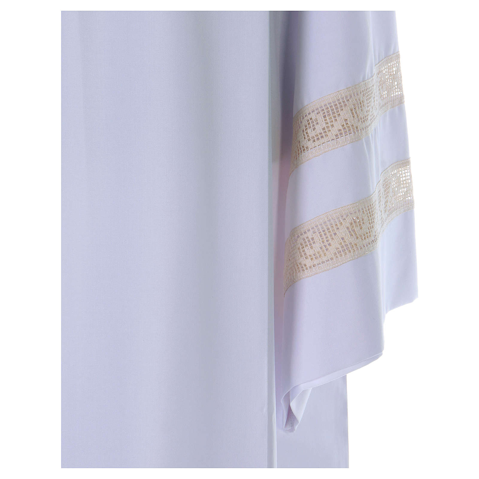 Catholic Alb with double partition and embroidered cross in | online ...