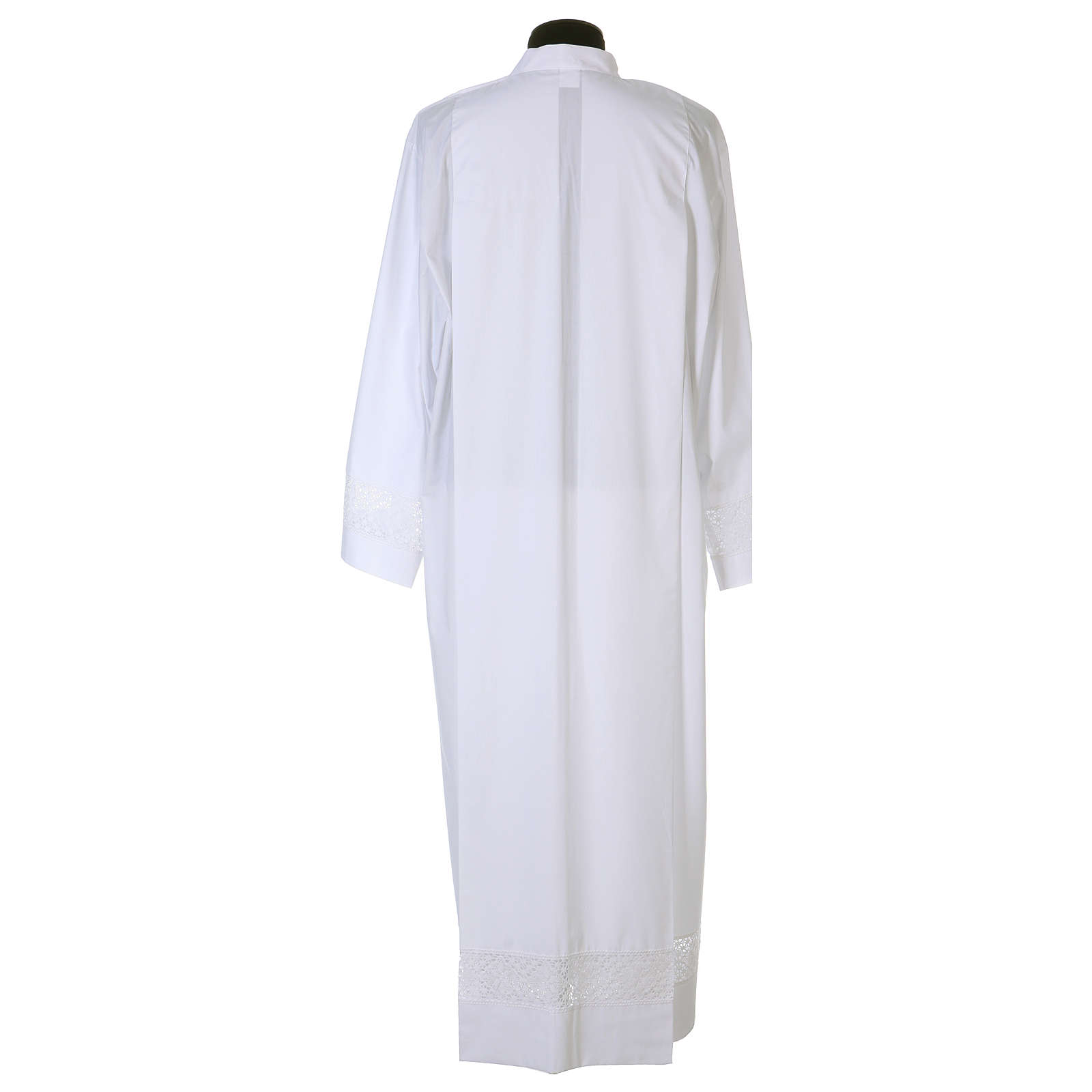 Clerical Alb 65% polyester 35% cotton with lace sleeve | online sales ...