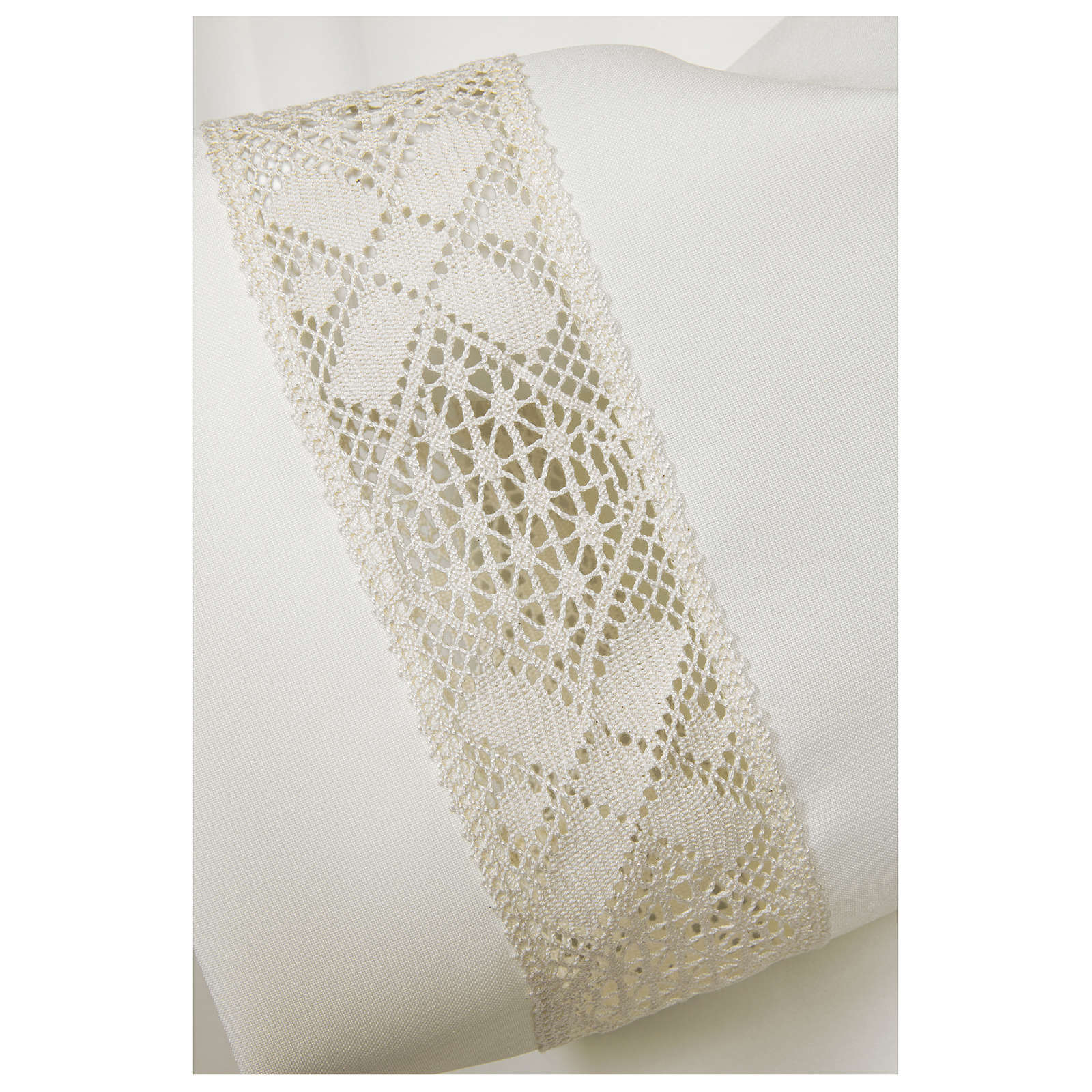 Catholic Alb with lace partition 65% polyester 35% cotton | online ...