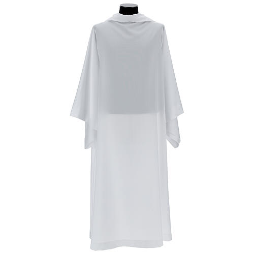 White alb 100% polyester with hood | online sales on HOLYART.com
