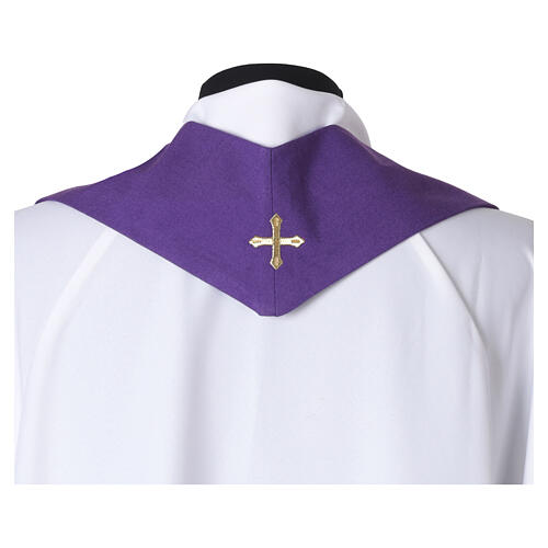 Chasuble à bande centrale brodée avec détails dorés | vente en ligne ...