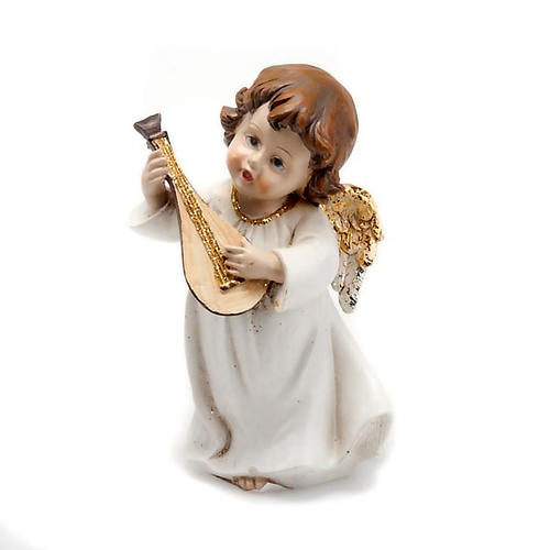 Angelito blanco oro con mandolina decoración de navidad | venta online ...